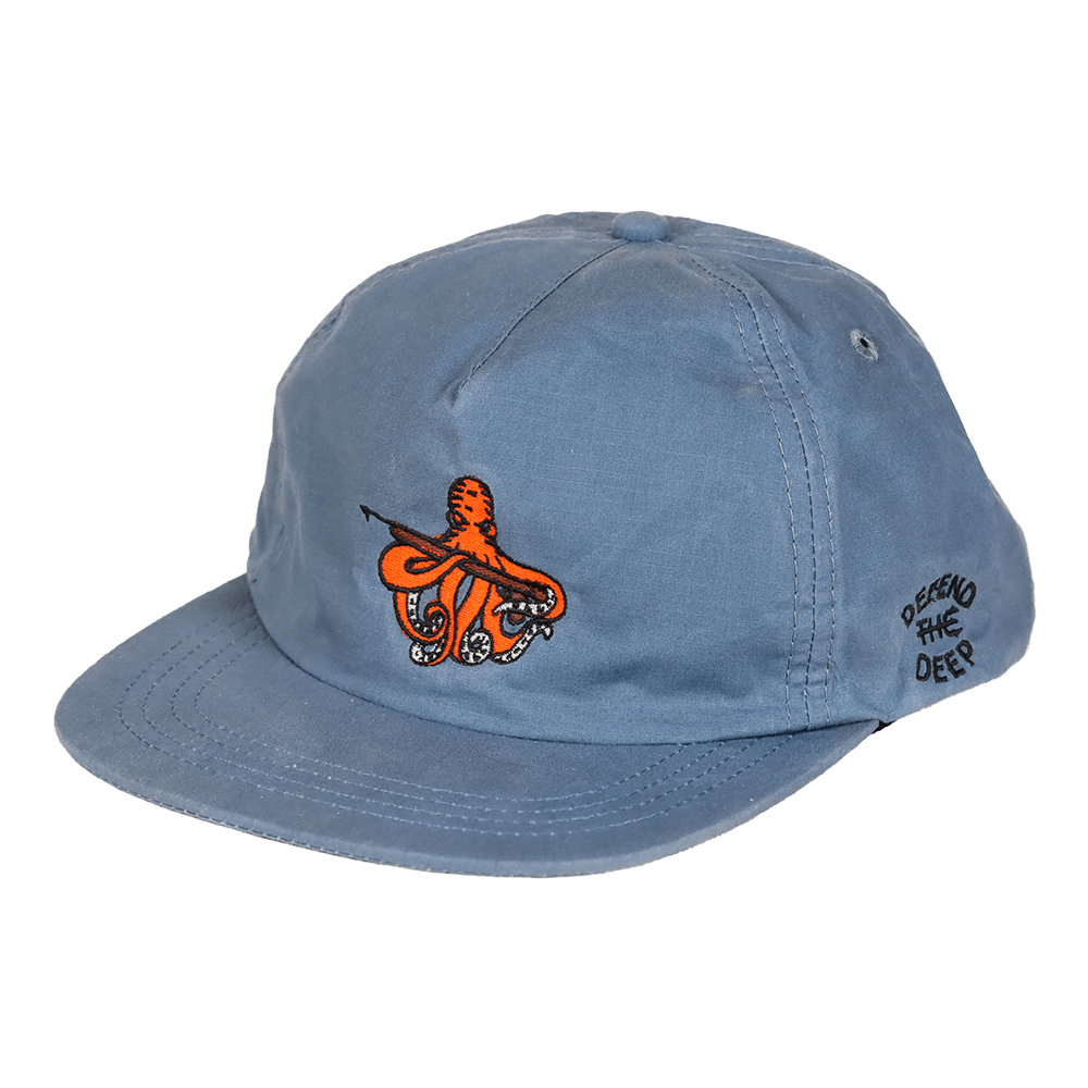 Defend the Deep Octopus DryTek Waxed Ripstop Strapback | Blue – Rustek